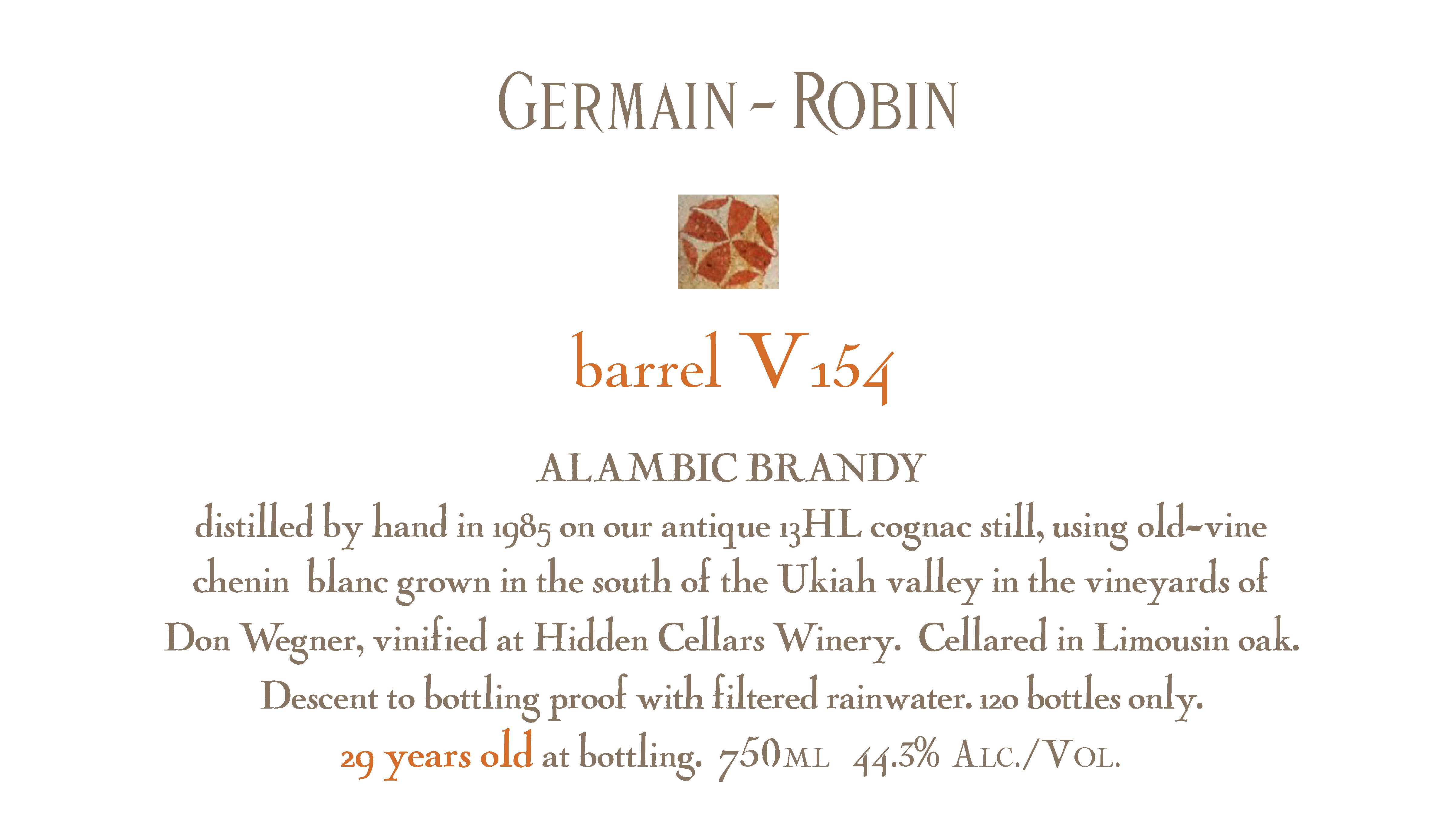 GERMAIN-ROBIN Barrel V154 Chenin Blanc | Caddell & Williams